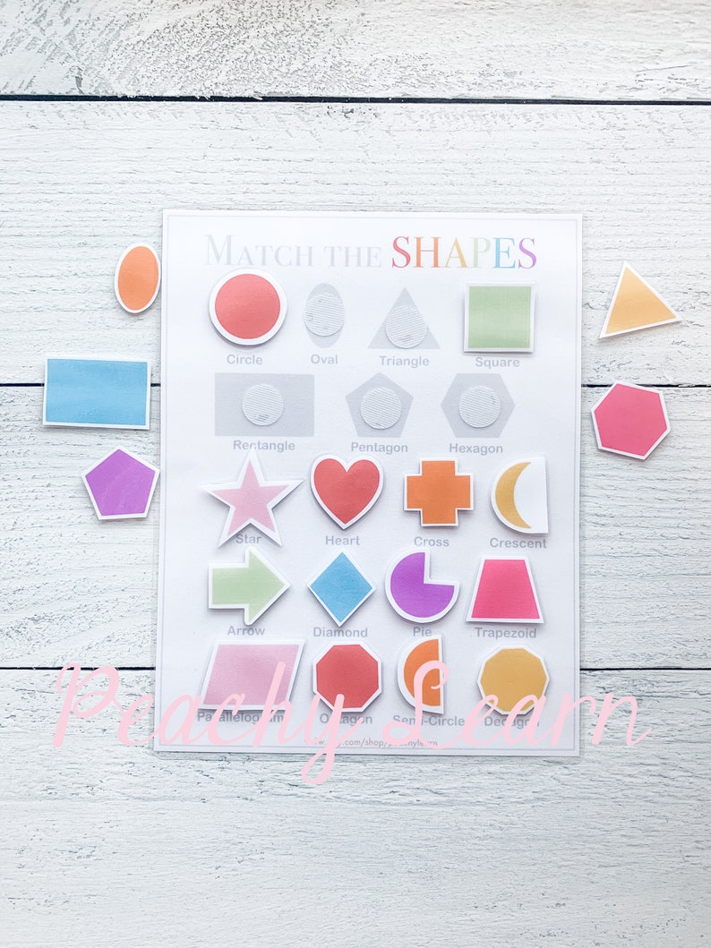 Shape Matching, Memory Game, Learning, Preschool, Homeschool ...