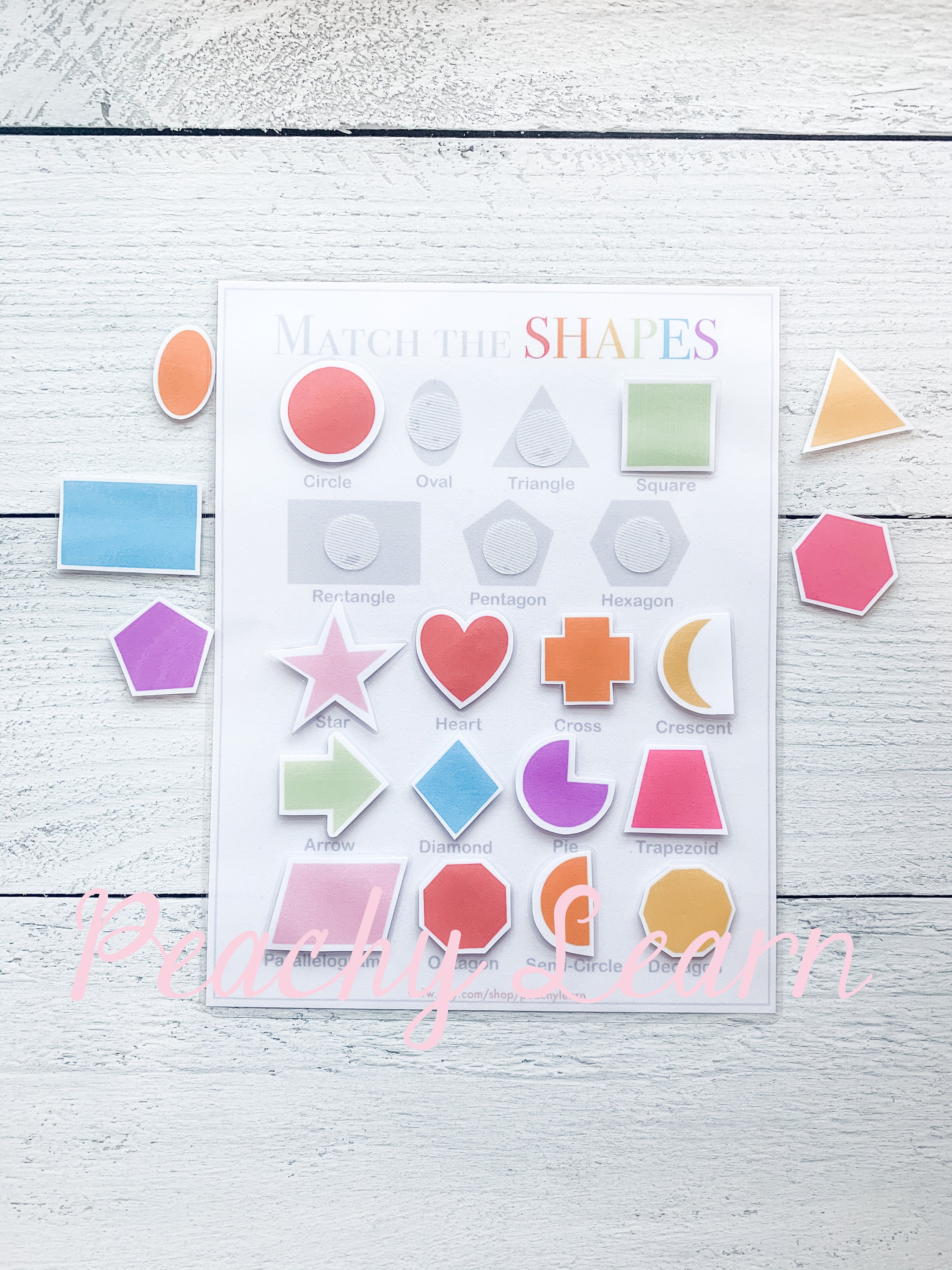 Shape Matching, Memory Game, Learning, Preschool, Homeschool ...