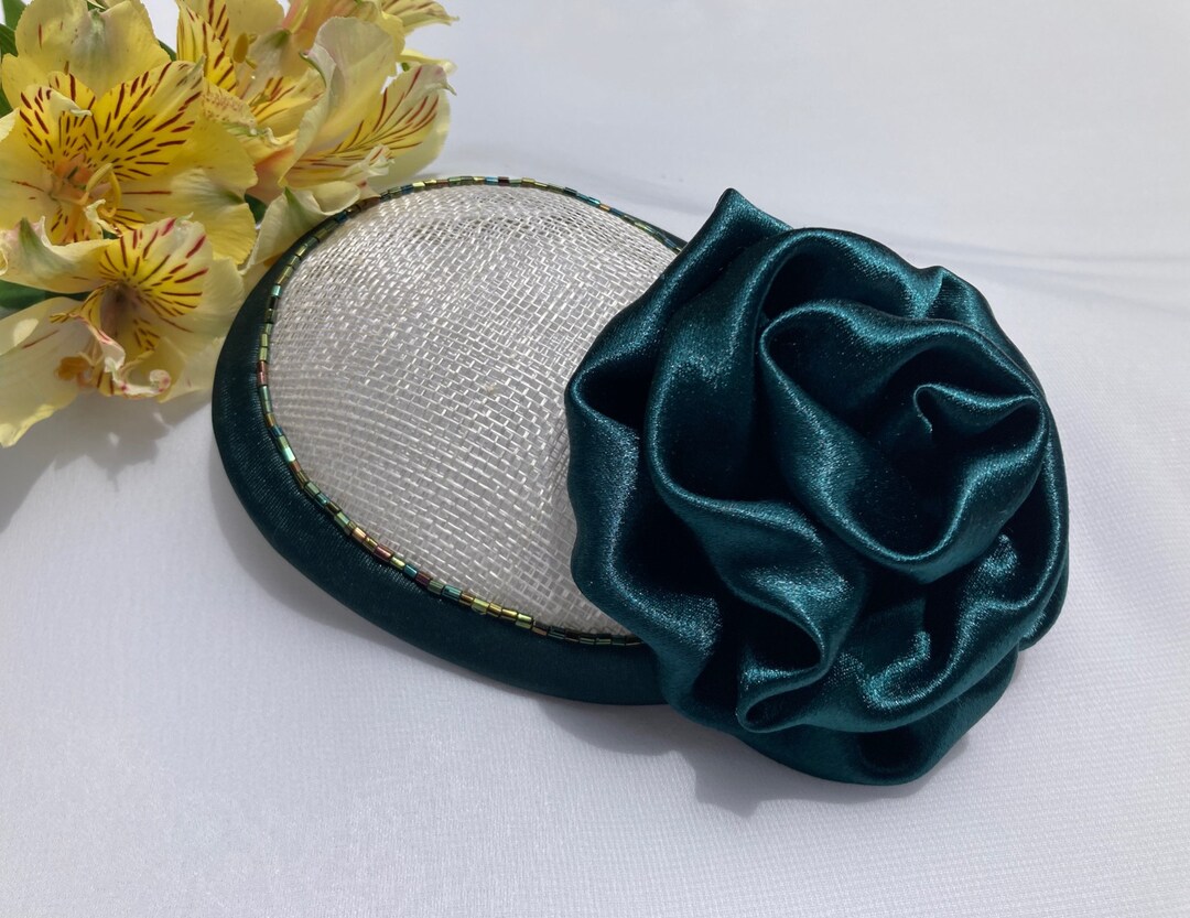 Woman's Kippah - Fascinator - Forest, Dark, Green, Ivory, Cream, Beige ...