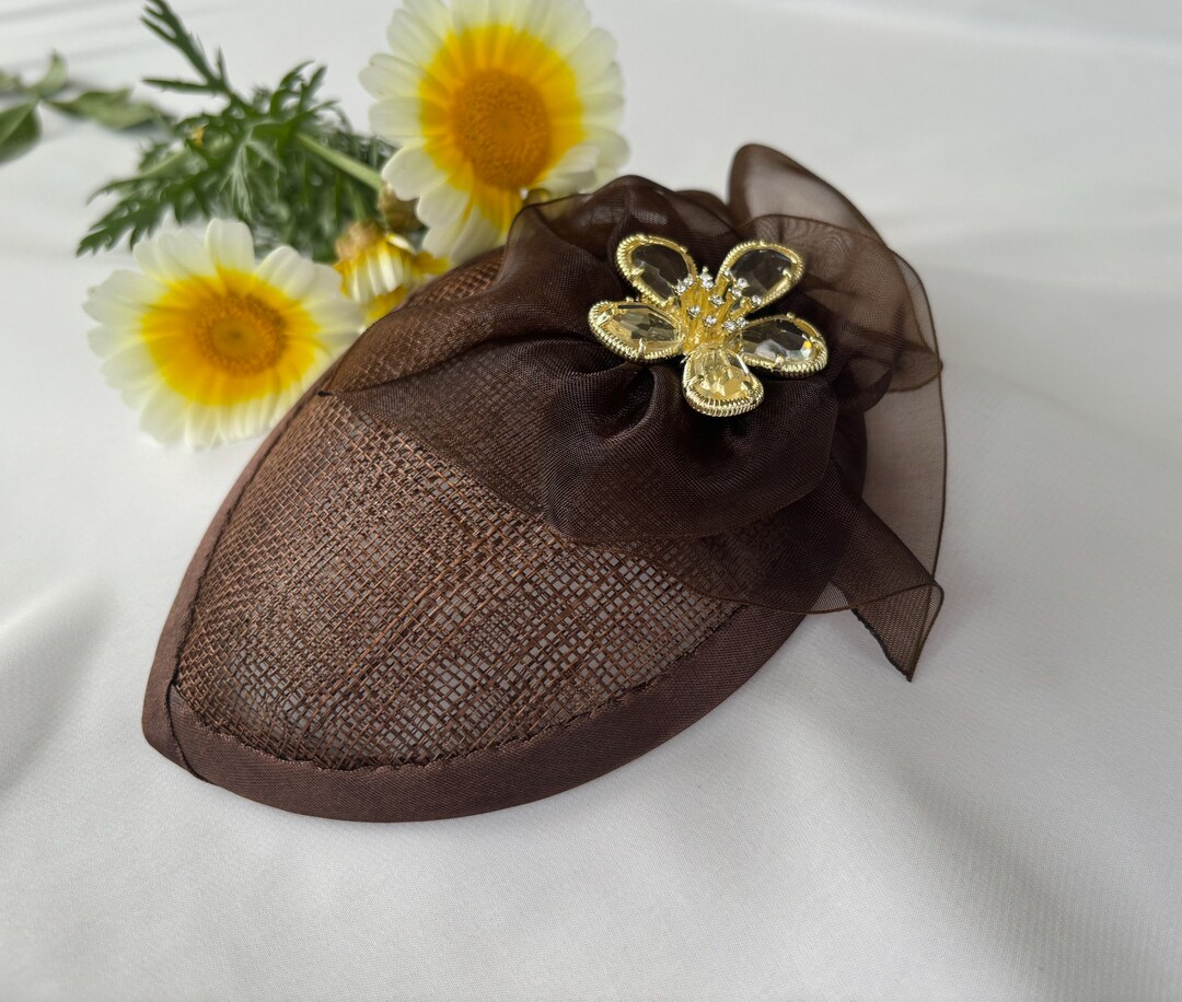Woman's Kippah - Fascinator - Brown - Yarmulke for Women - Handmade ...