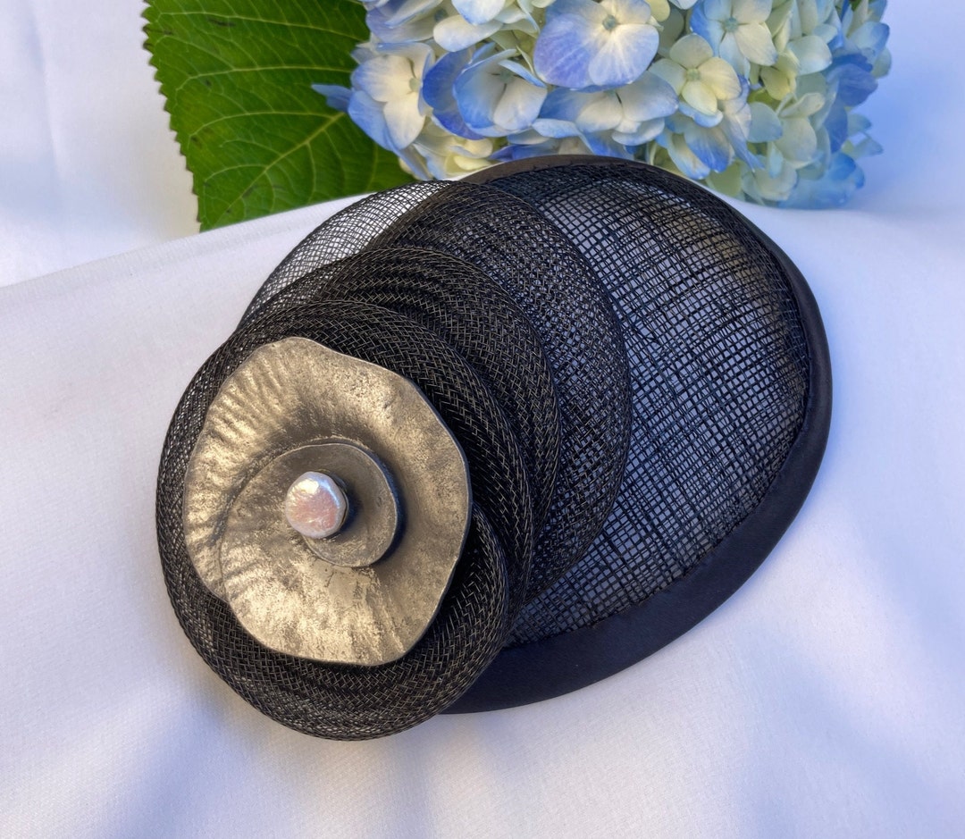 Woman's Kippah - Fascinator - Black - Crinoline - Funeral - Evening ...