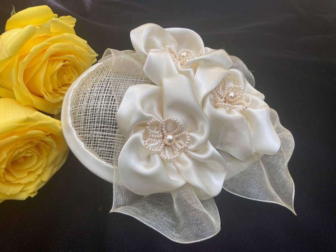Woman's Kippah Fascinator Ivory Bride, Wedding Shabbat, Yom Kippur ...