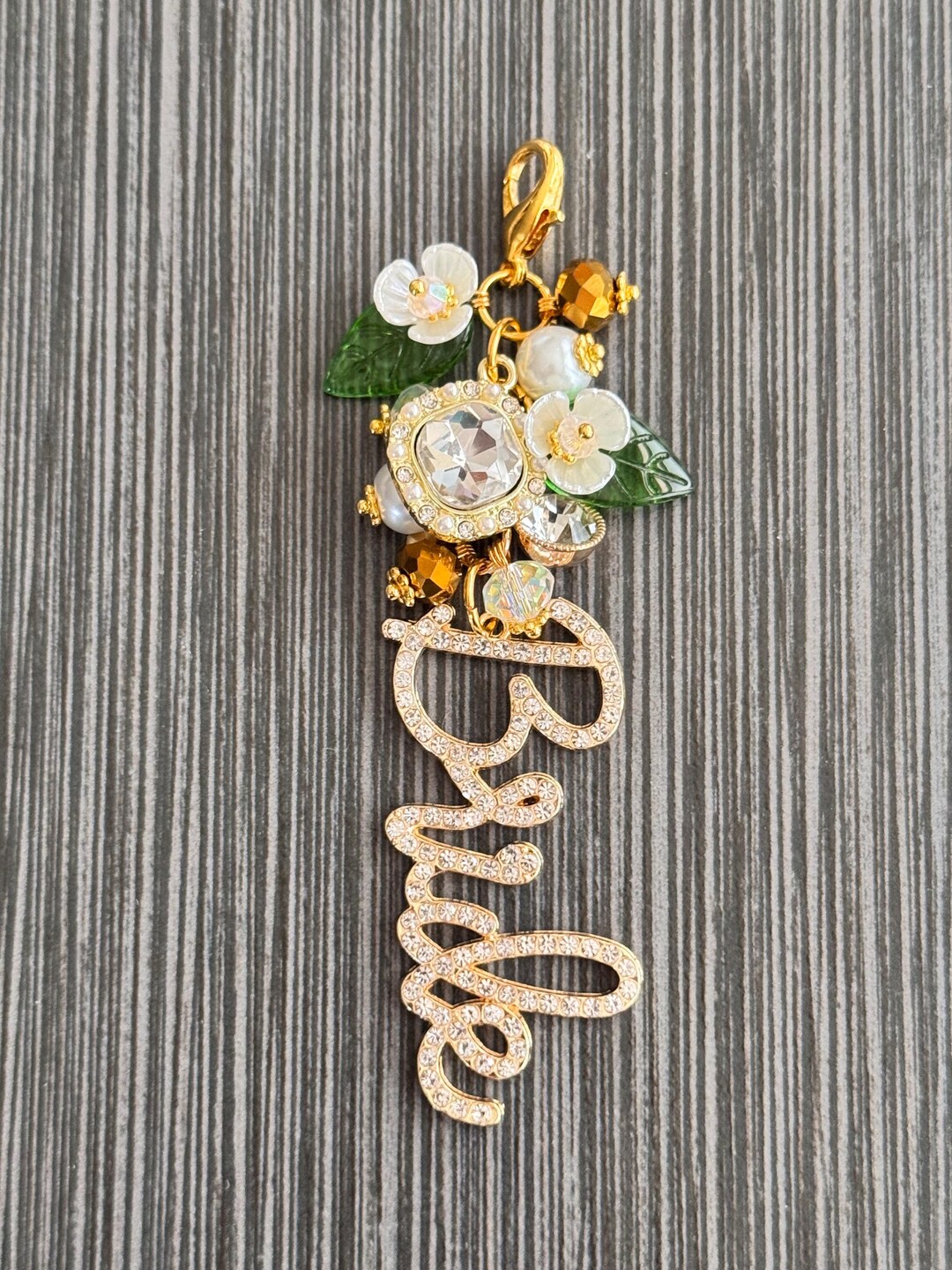 Bride Dangle Charm Clasp, Clasped Charm, Dangler Accessory, Planner ...