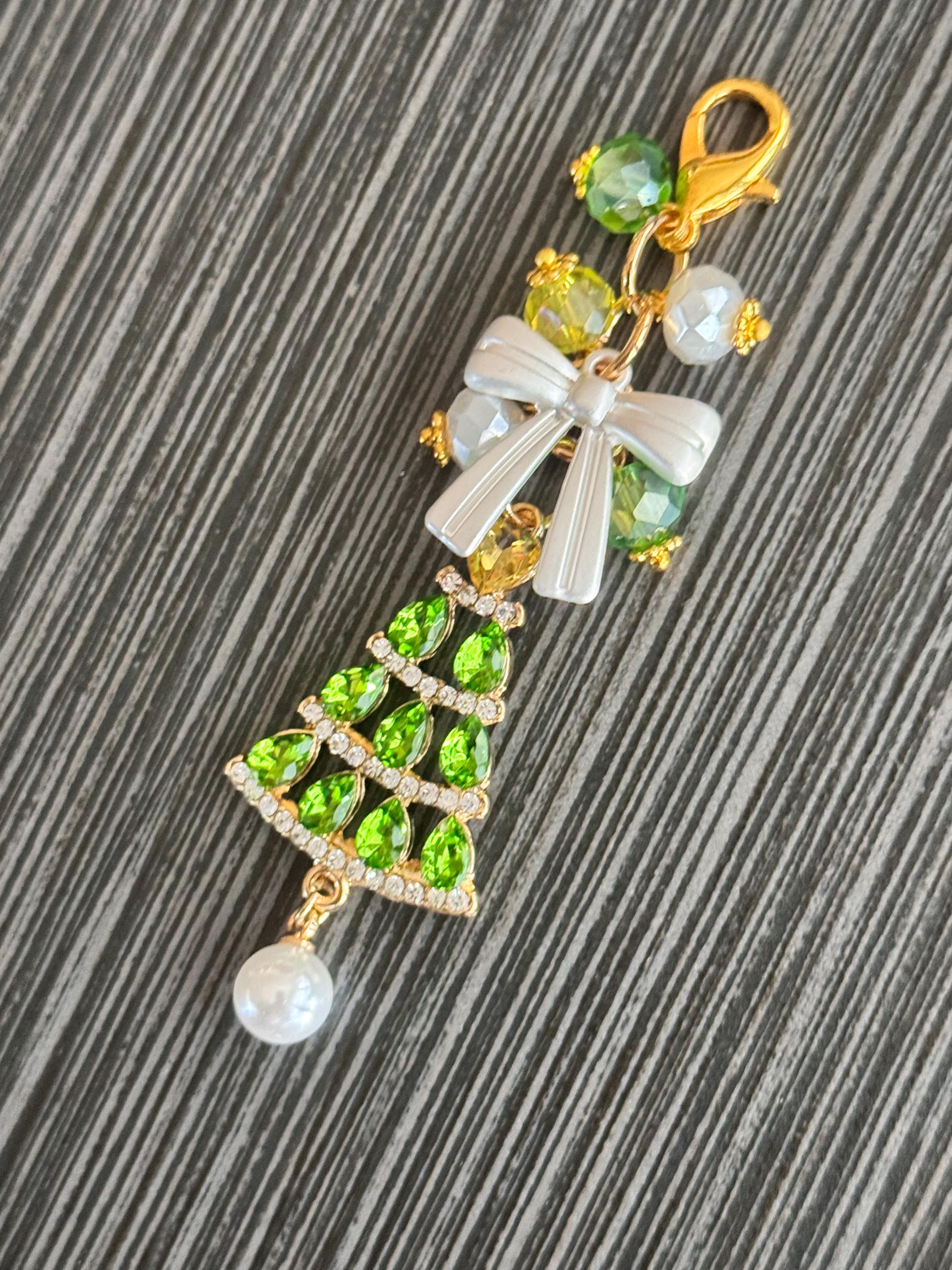 Christmas Tree Splendor Dangle Charm, Clasped Accessory Dangler Charm, Sparkle Shine Planner ...