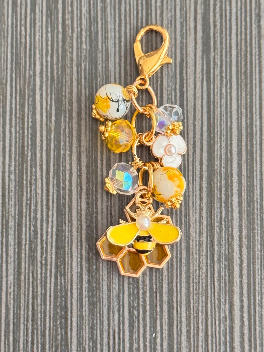Bee Hive Dangle Charm, Clasped Charm, Clasped Accessory, Dangler Charm, Sparkle and Shine ...