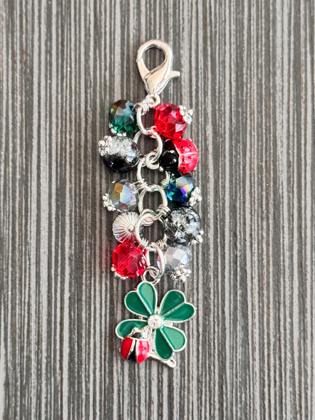 Lucky Clover Dangle Charm, Clasp Charm, Clasp Accessory Charm, Dangler ...