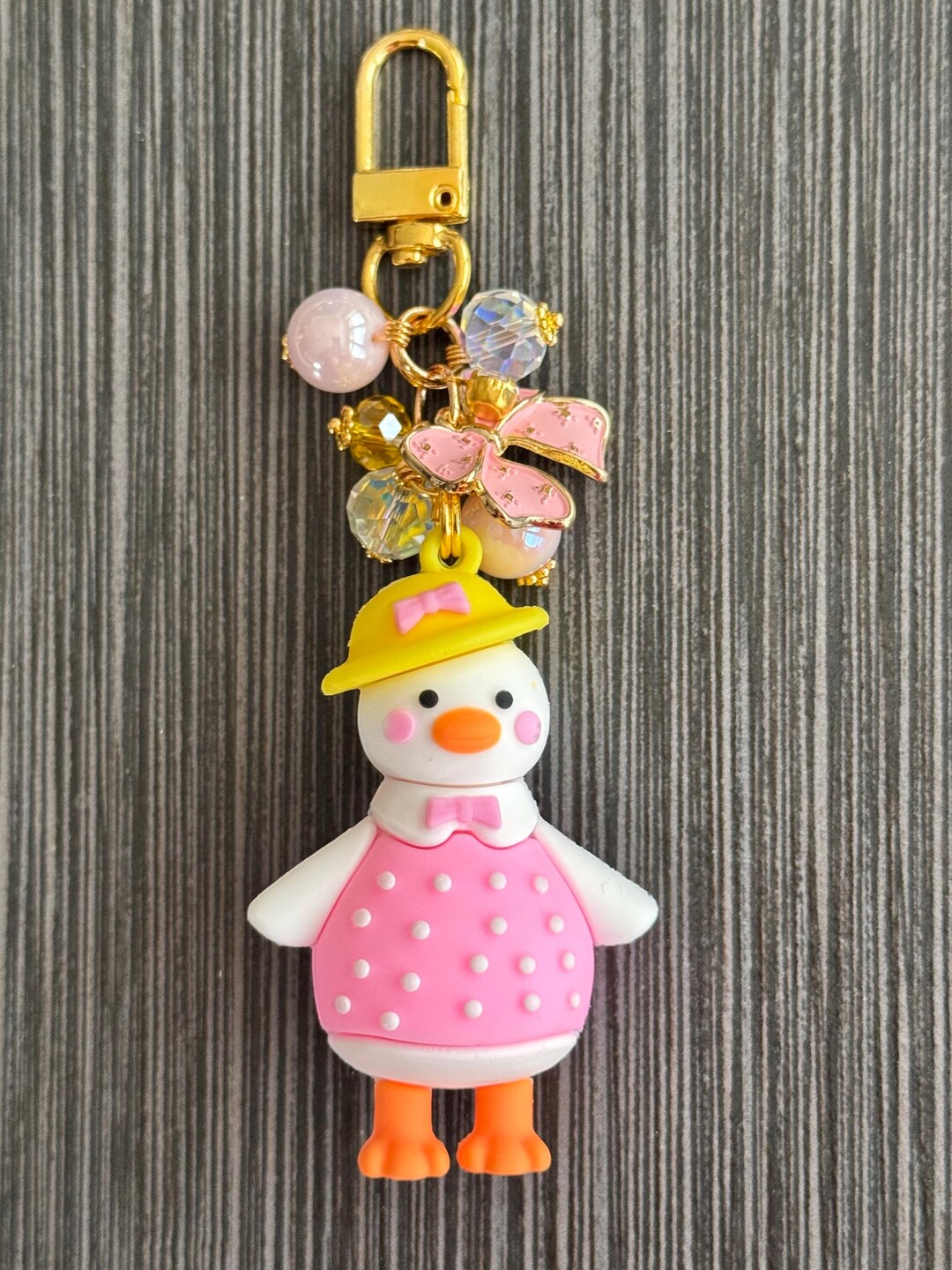 Birdy Dangle Clasp Charm, Planner Charm, Key Chain Clasp, Clasped ...