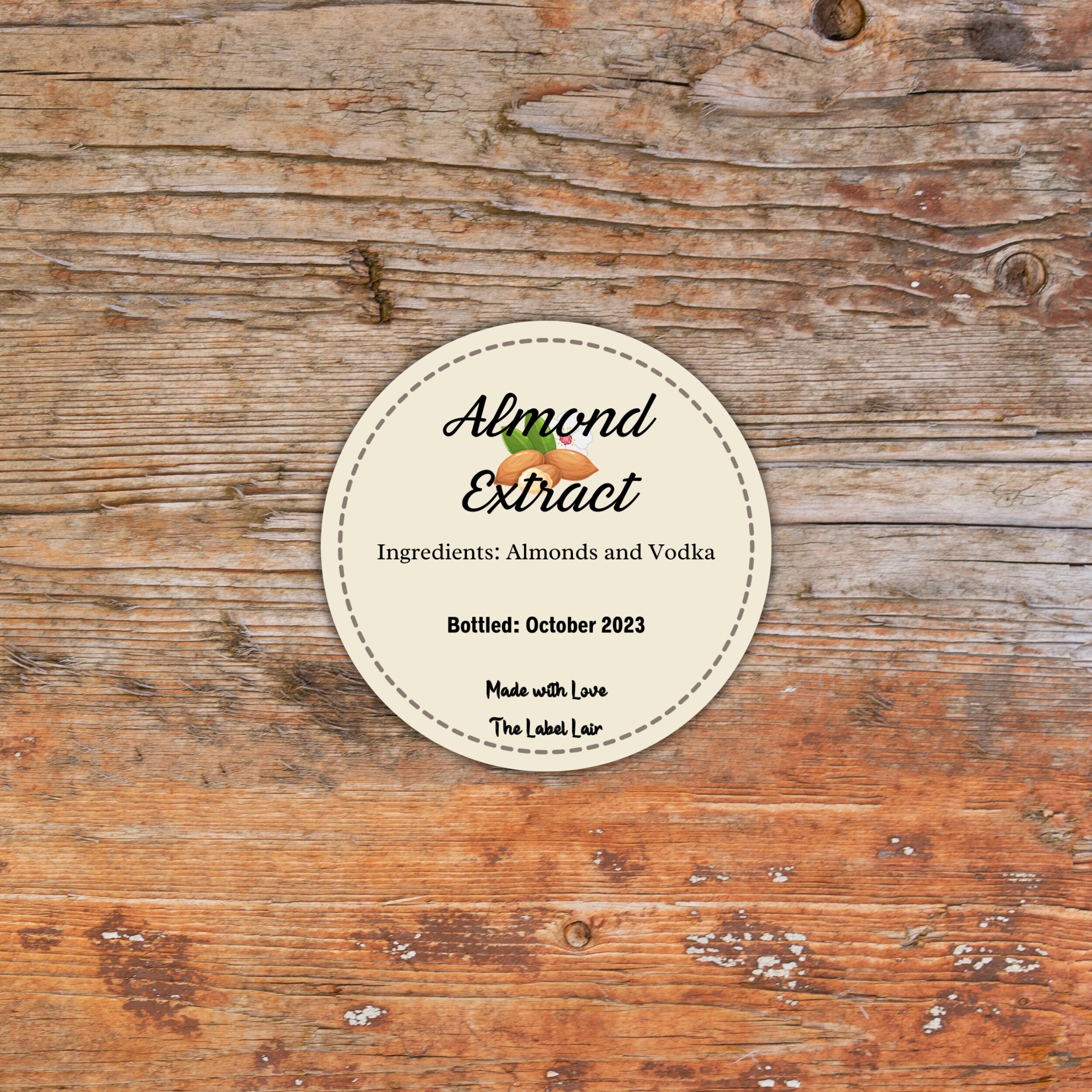 Almond Extract Label Template Printable Gift Sticker - Etsy