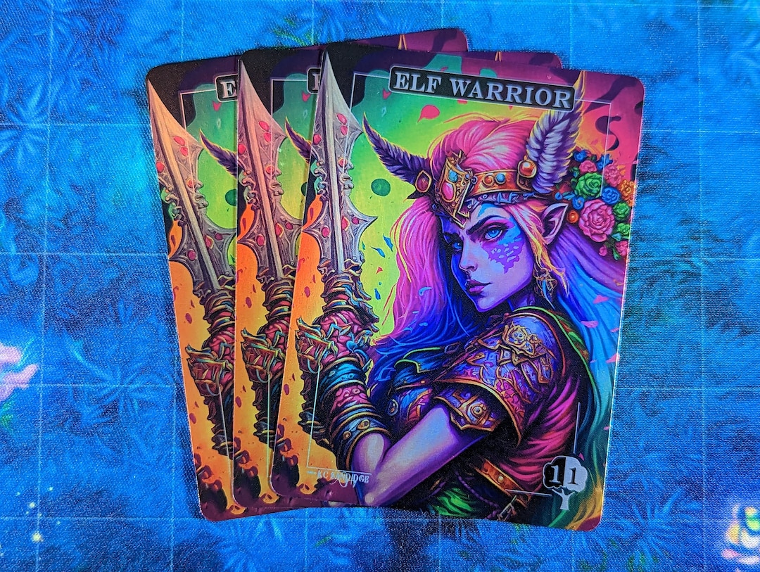 Elf Warrior Foil Tokens - 3 Card Pack - Etsy