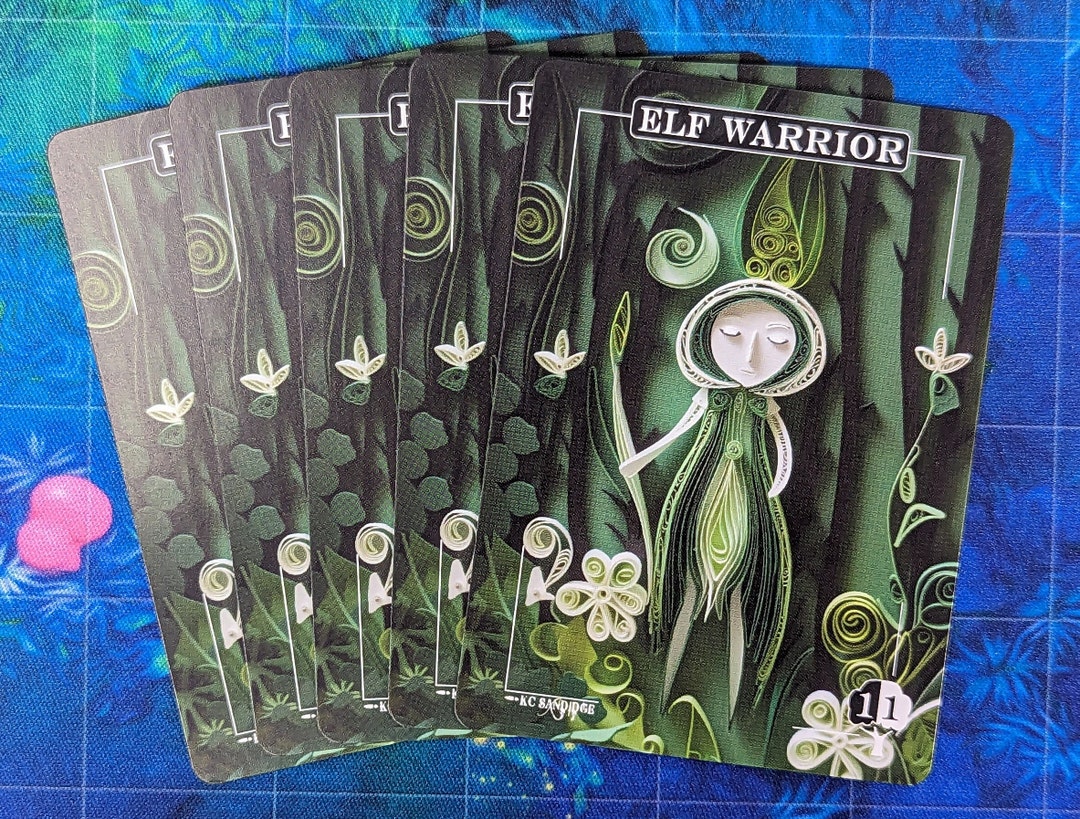 Elf Warrior Tokens - Magic Proxies - Full Art Proxy (paper Quill Style ...
