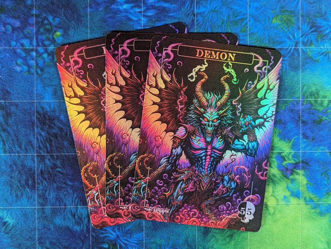 Demon Foil Tokens - 3 Card Pack - Etsy