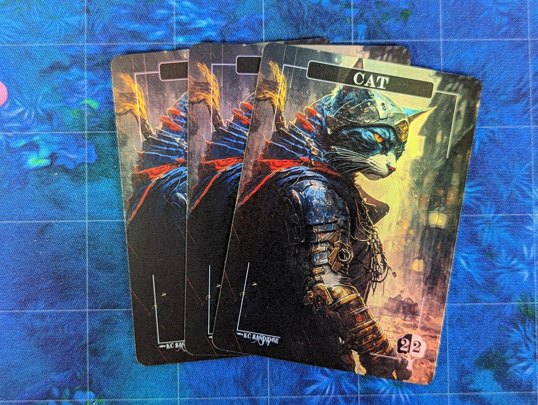 Cat Foil Tokens - 3 Card Pack - Etsy