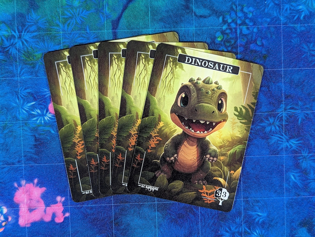 Dinosaur Tokens - Chibi Magic Proxies - Full Art Proxy - 5 Card Pack - Etsy