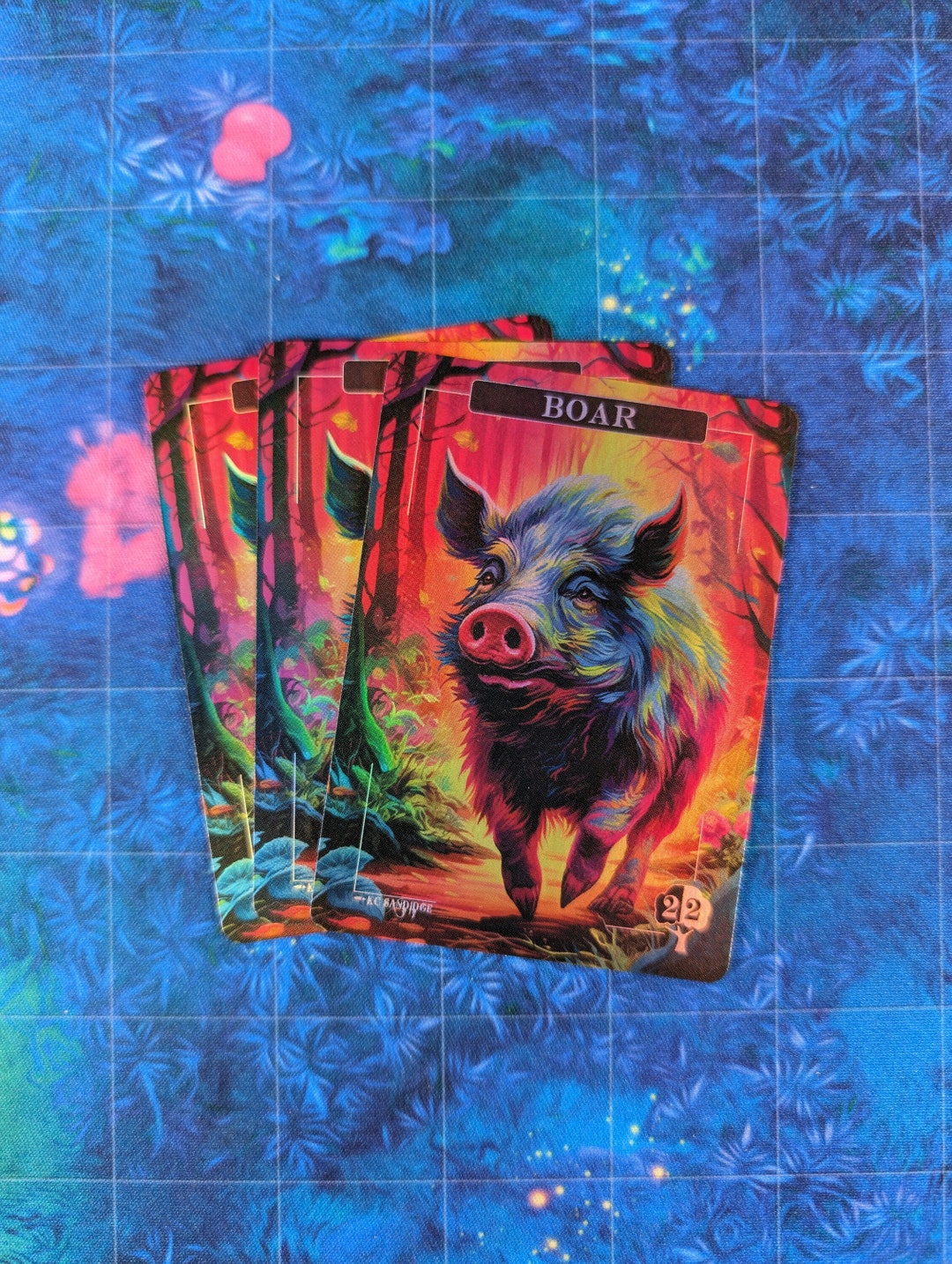 Boar Foil Tokens - 3 Card Pack - Etsy