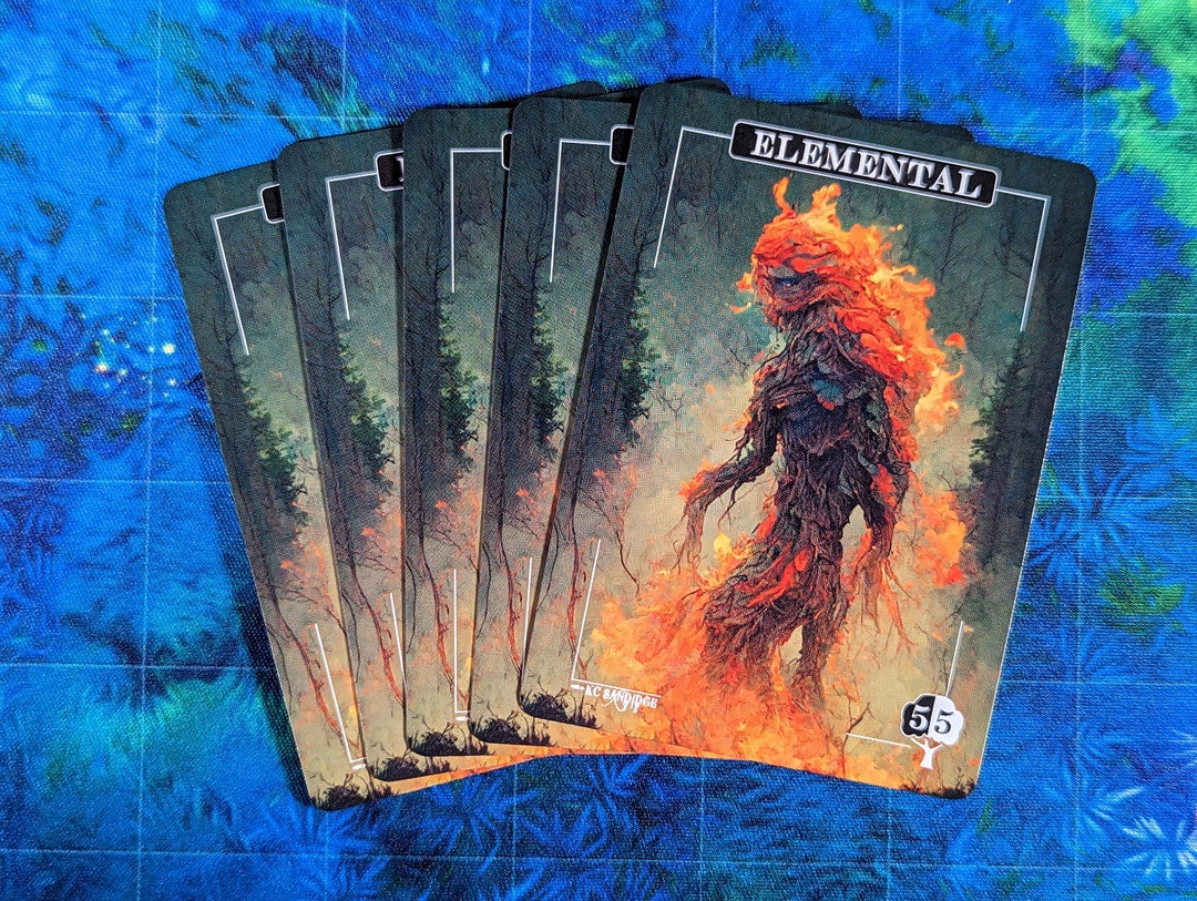 Elemental Tokens Magic Proxies Full Art Proxy 5 Card Pack - Etsy