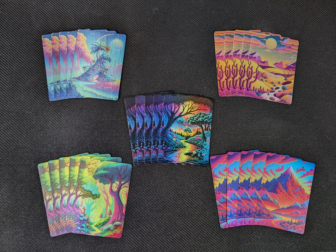 Textless Basic Lands (foil) - Magic Proxies - Full Art Proxies - Etsy