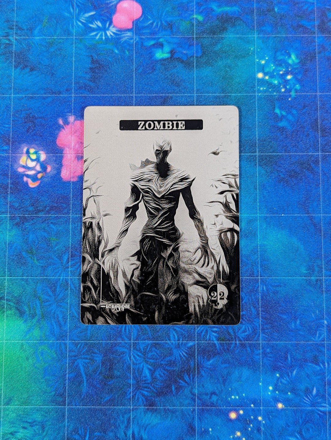 Zombie Metal Token - 0.5mm Thick Aluminum Card - Full Art Token - Magic ...
