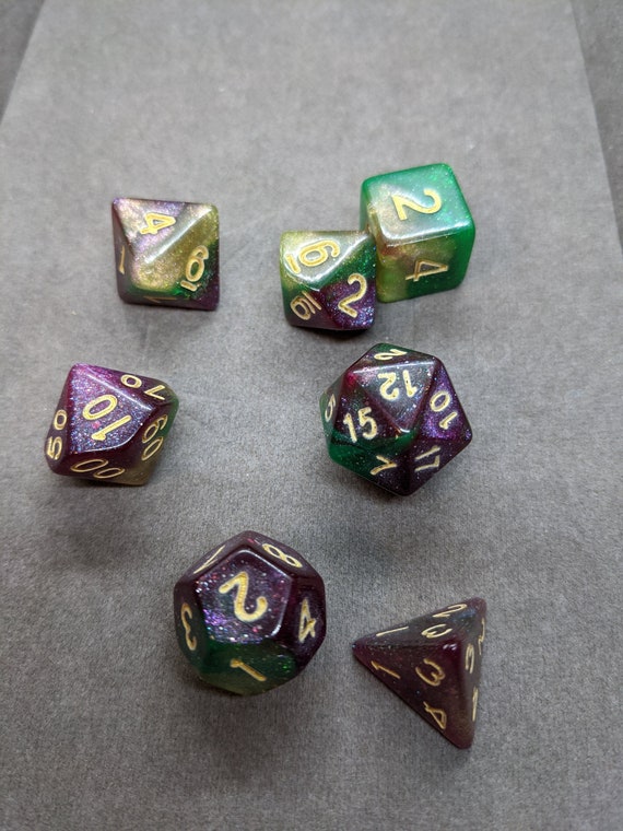 Fox Fur Nebula Galaxy Set Dnd Dice Set Polyhedral Dice Set | Etsy