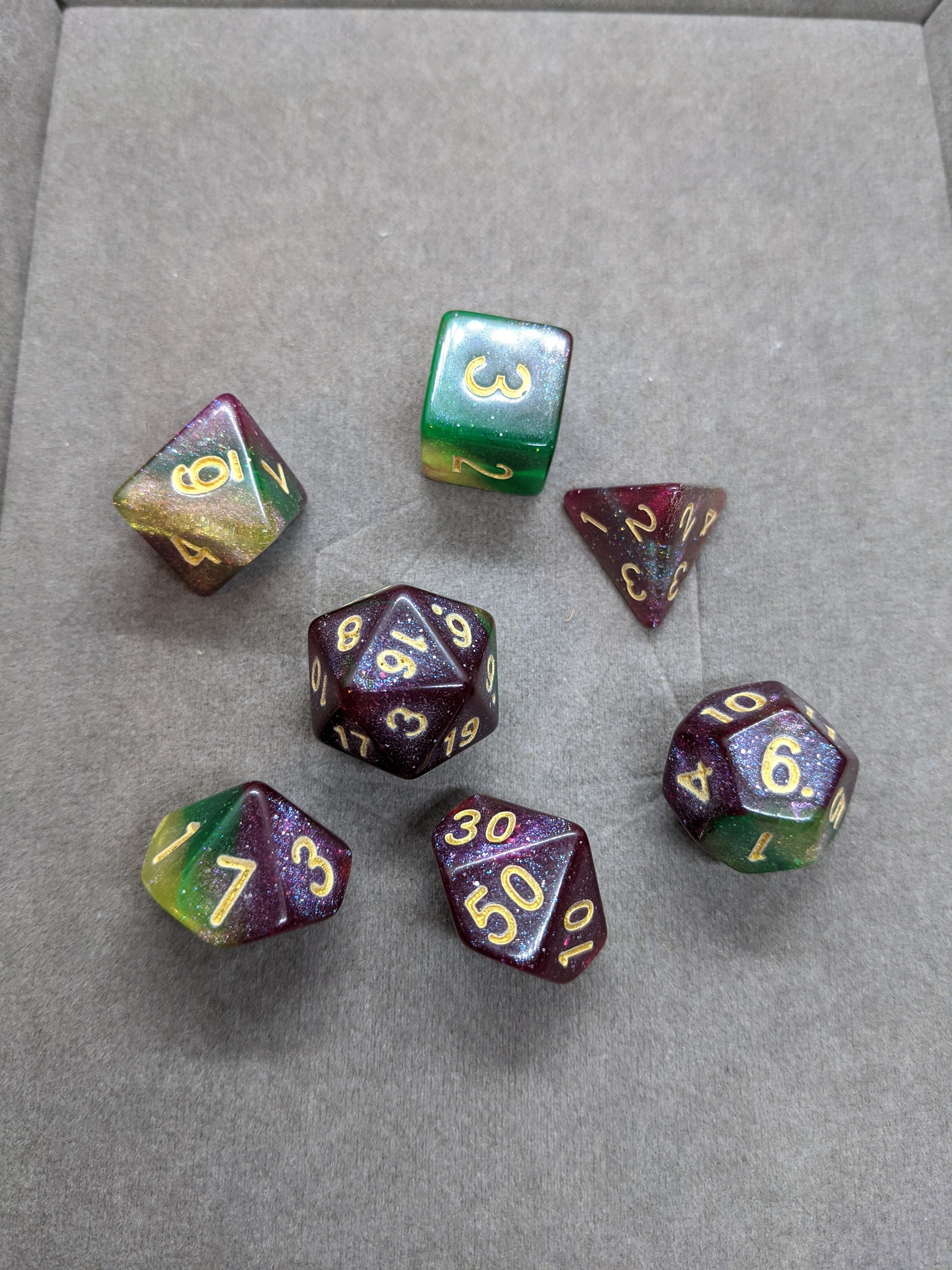 Fox Fur Nebula Galaxy Set Dnd Dice Set Polyhedral Dice Set - Etsy