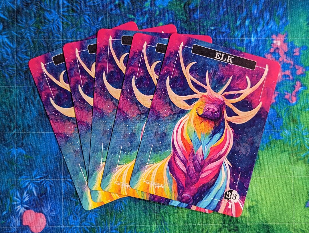 Elk Tokens - 5 Card Pack - Etsy