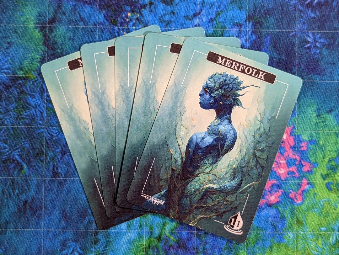 Merfolk Tokens - Magic Proxies - Full Art Proxy - 5 Card Pack - Etsy