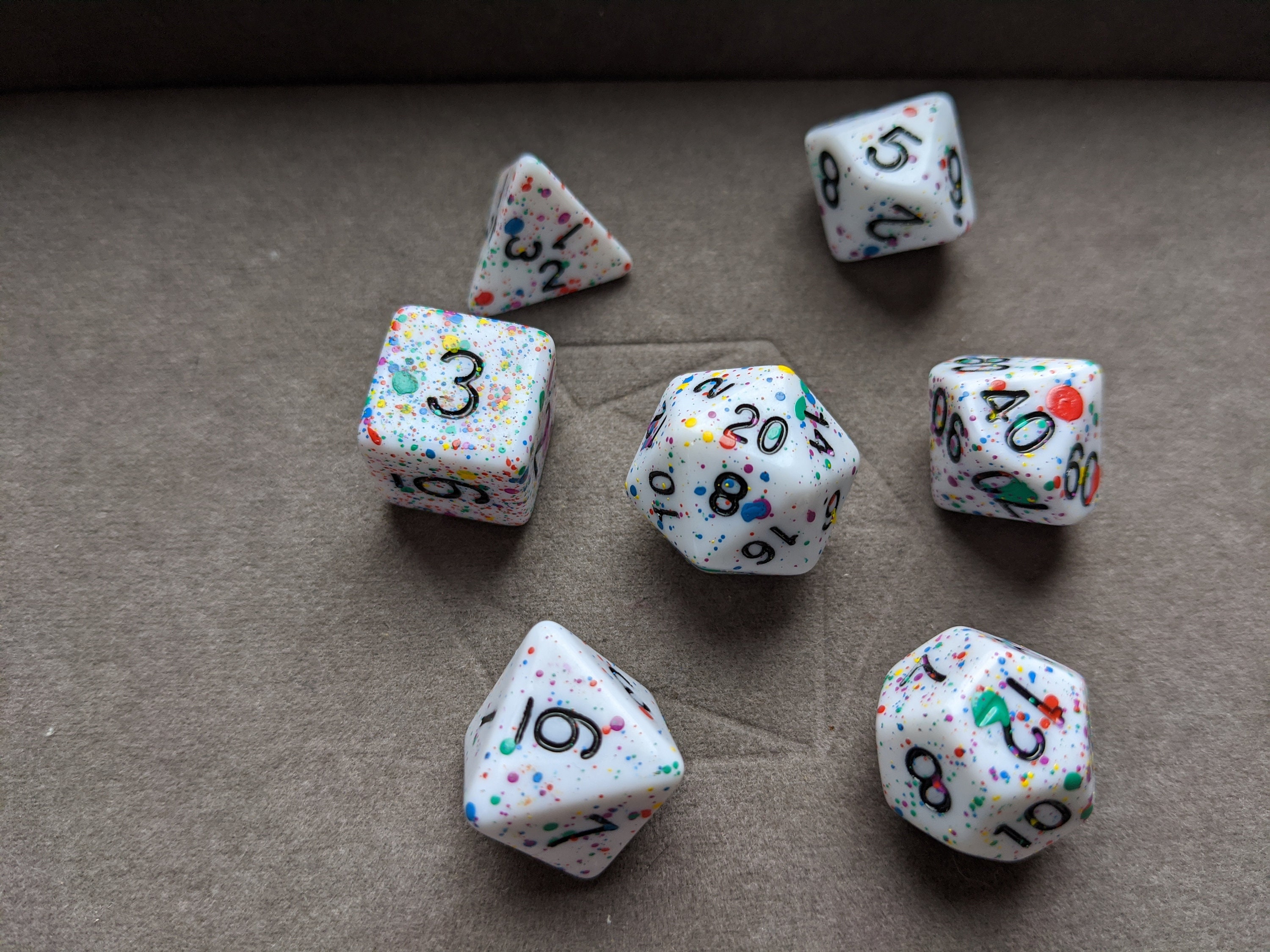 Splatter Paint Dice Dnd Dice Set Polyhedral Dice Set D&D - Etsy Sweden