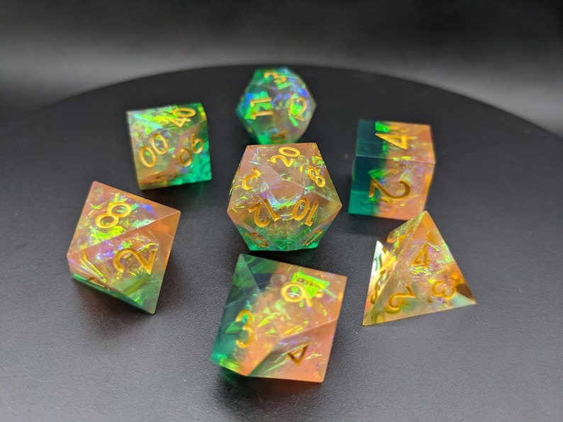 Fey Touched Sharp Edge Dice Dnd Dice Set Polyhedral Dice - Etsy