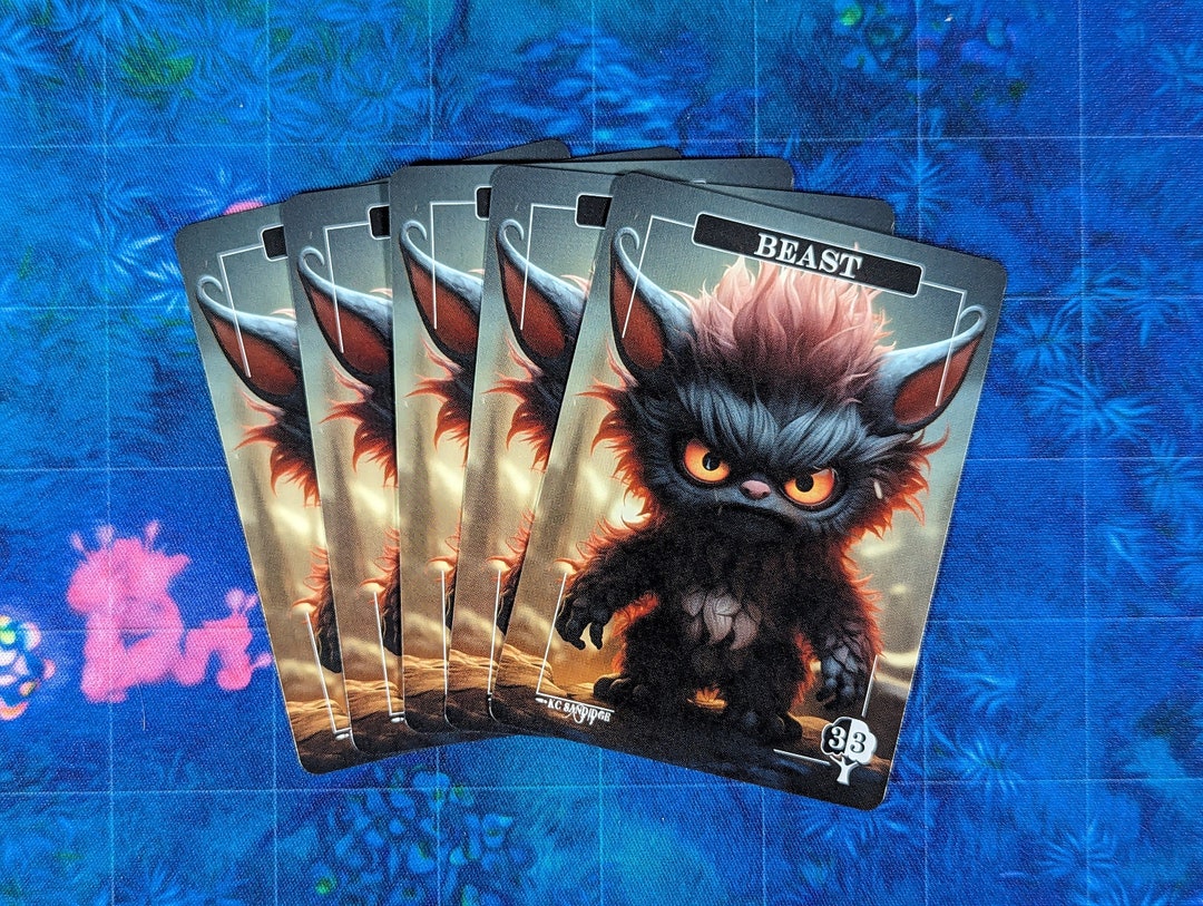 Beast Tokens - Chibi 5 Card Pack - Etsy