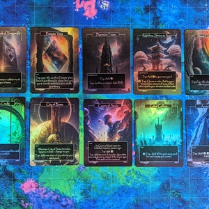Foil/holographic Utility Lands (10 Card Pack) - Magic Proxies - Space ...