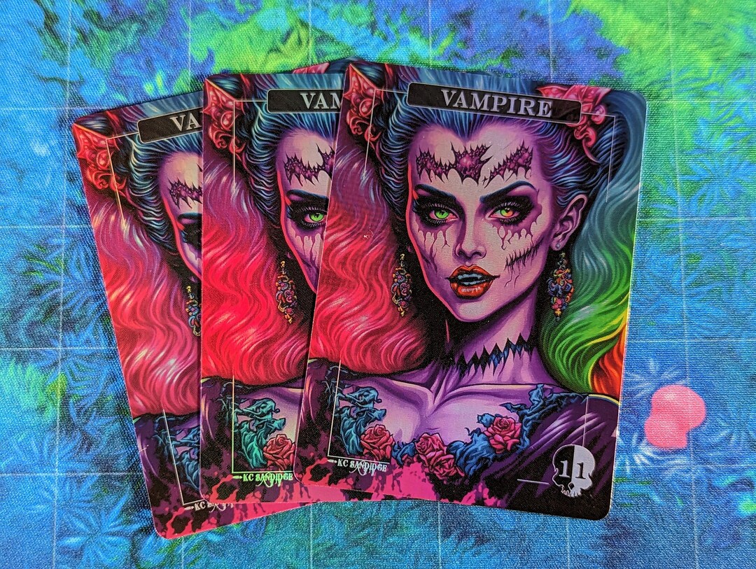 Vampire 1/1 Foil Tokens - Magic Proxies - Full Art Proxy - 3 Card Pack ...