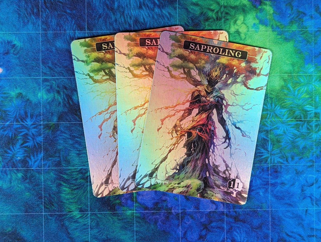 Saproling Foil Tokens - 3 Card Pack - Etsy