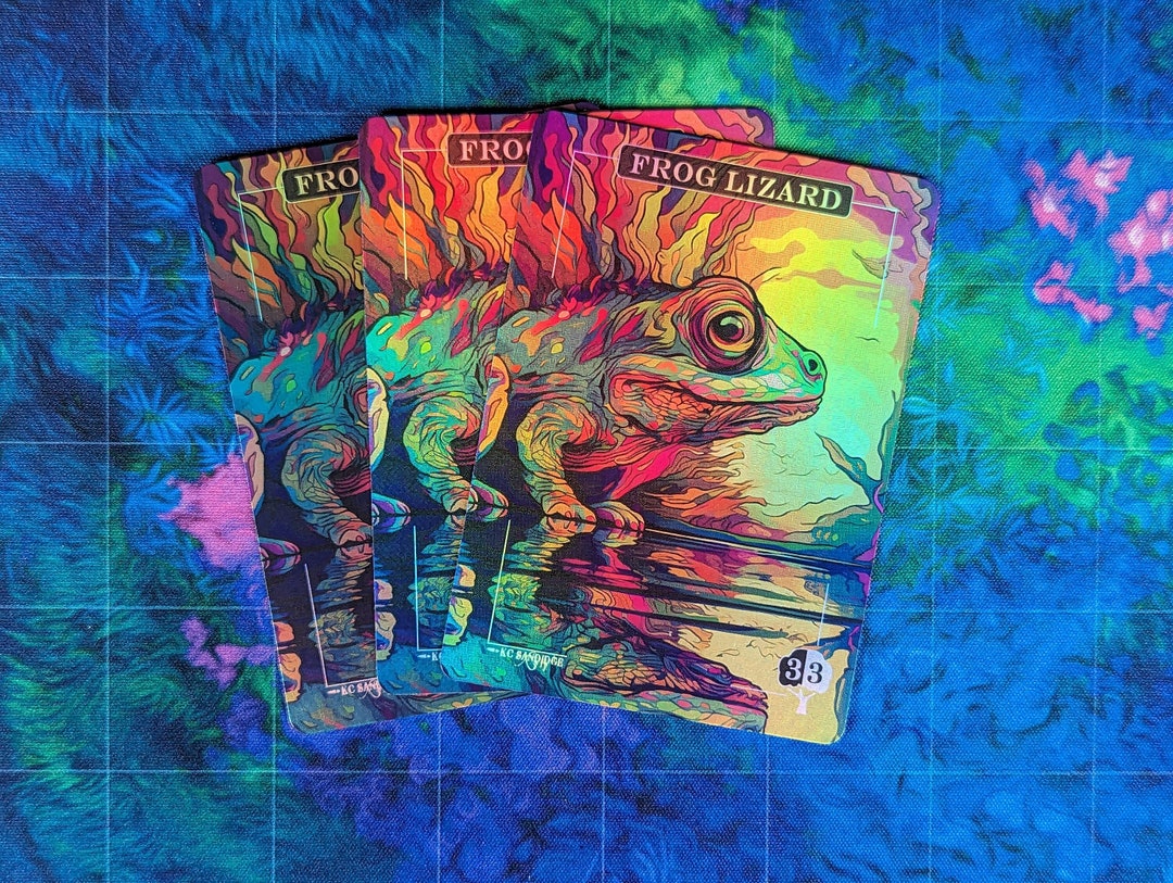 Frog Lizard Foil Tokens - 3 Card Pack - Etsy