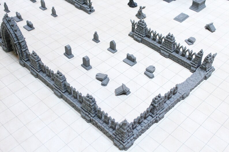 Cemetery Large Set - 28mm - Dungeons and Dragons, Warhammer, Tabletop ...