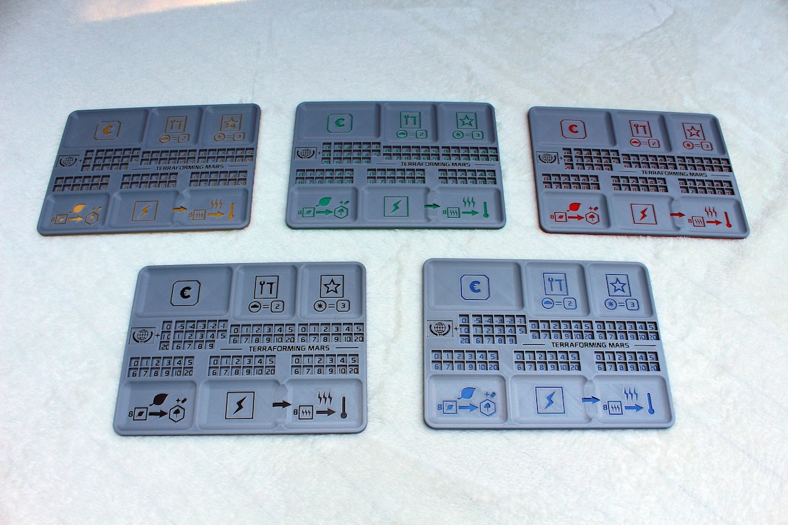 Terraforming Mars Player Boards 3D Printed High Quality - Etsy