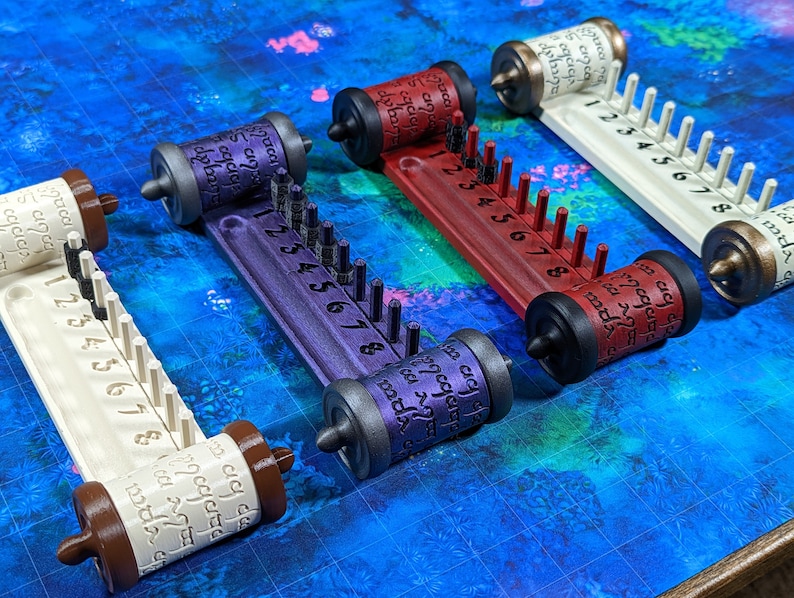 D&D Spell Slot Tracker Scroll Themed Dungeons and Dragons - Etsy