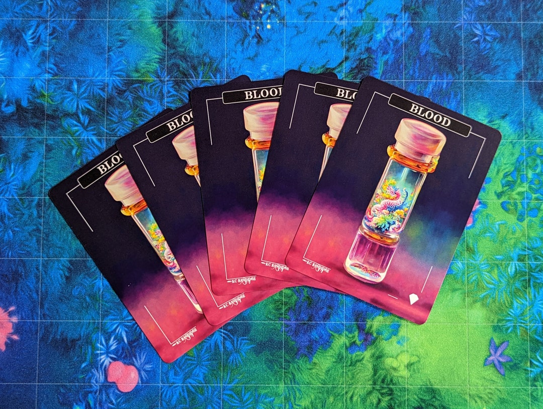 Blood Tokens Magic Proxies Full Art Proxy 5 Card Pack - Etsy