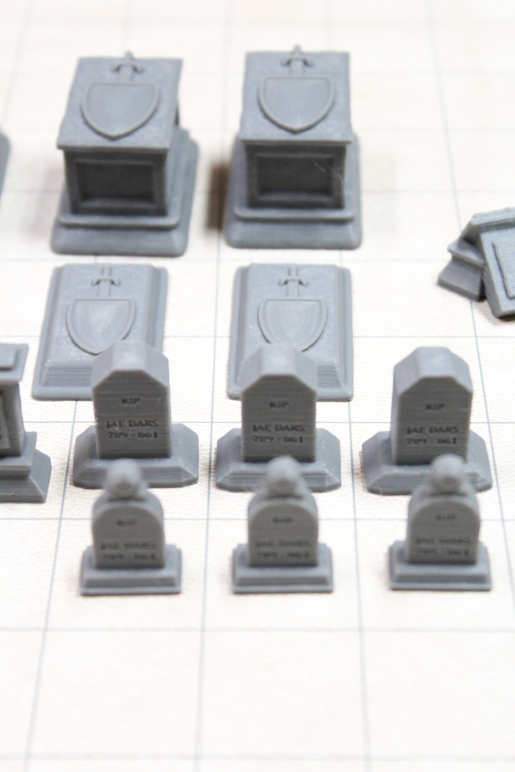 Cemetery Set Graves/Tombstones 26 Pieces 28mm | Etsy