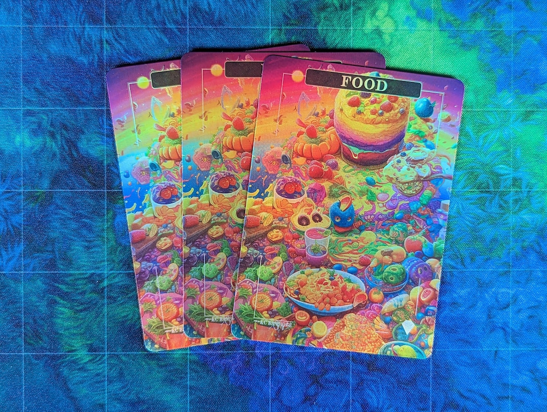 Food Foil Tokens - Magic Proxies - Full Art Proxy - 3 Card Pack - Etsy