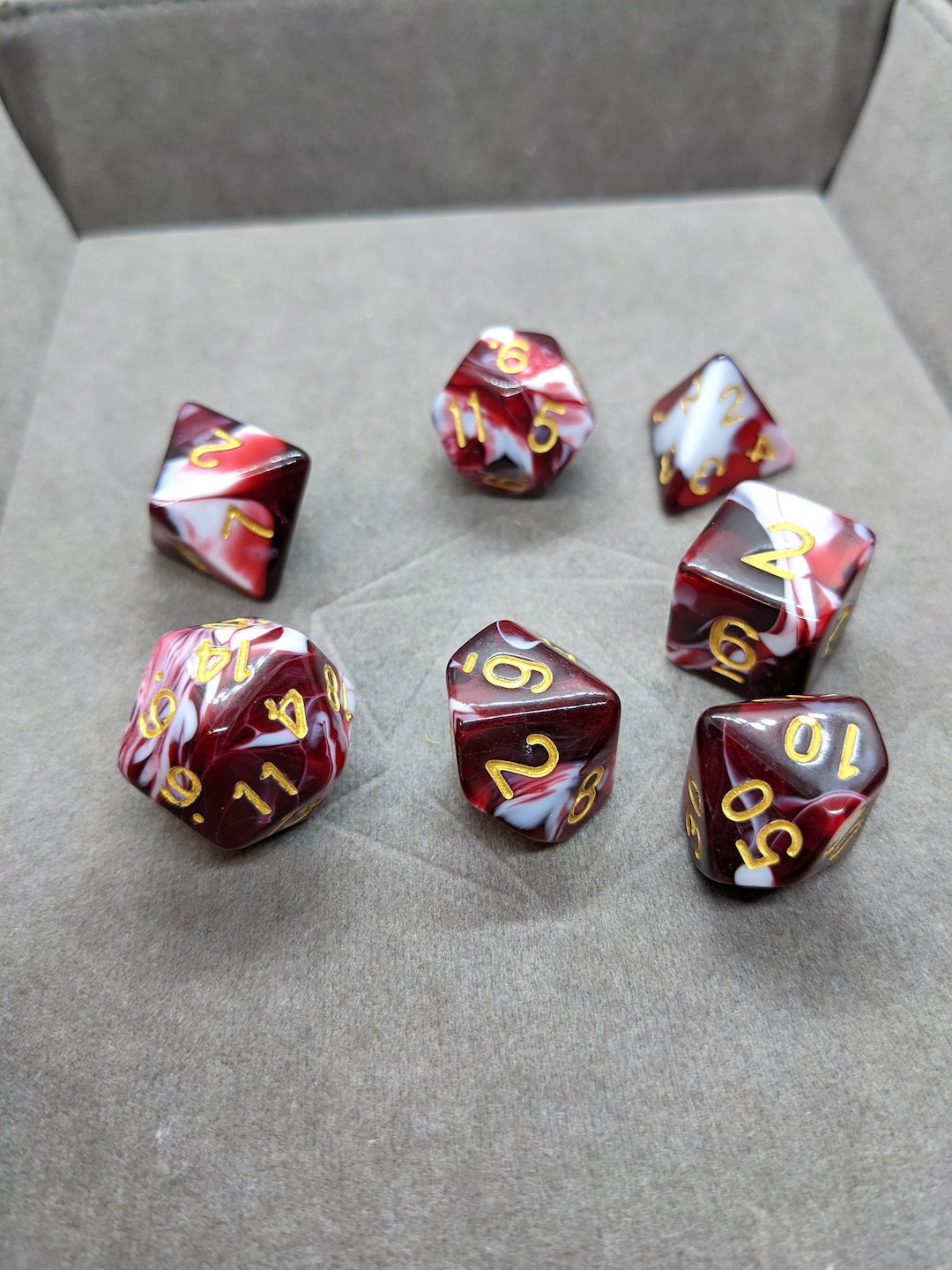 Blood Dice - Dnd Dice Set - Polyhedral Dice Set - D&D Dice - TTRPG Dice ...