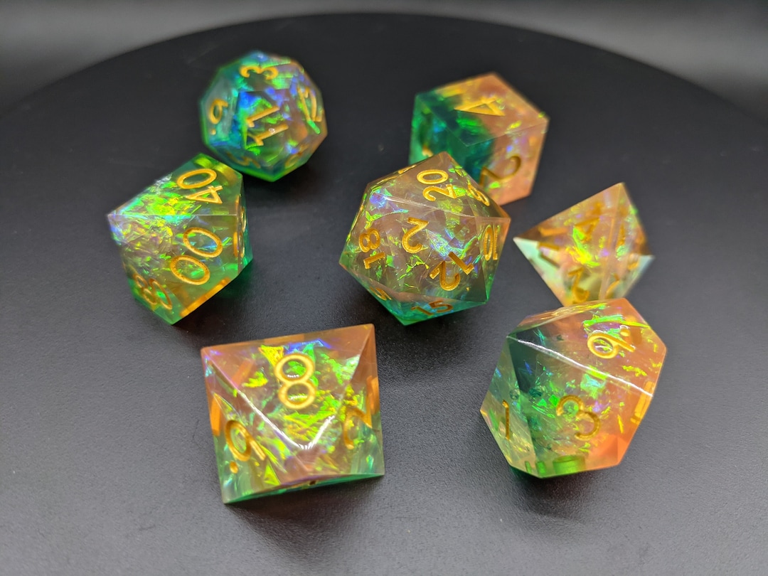 Fey Touched - Sharp Edge Dice - Dnd Dice Set - Polyhedral Dice Set - D ...