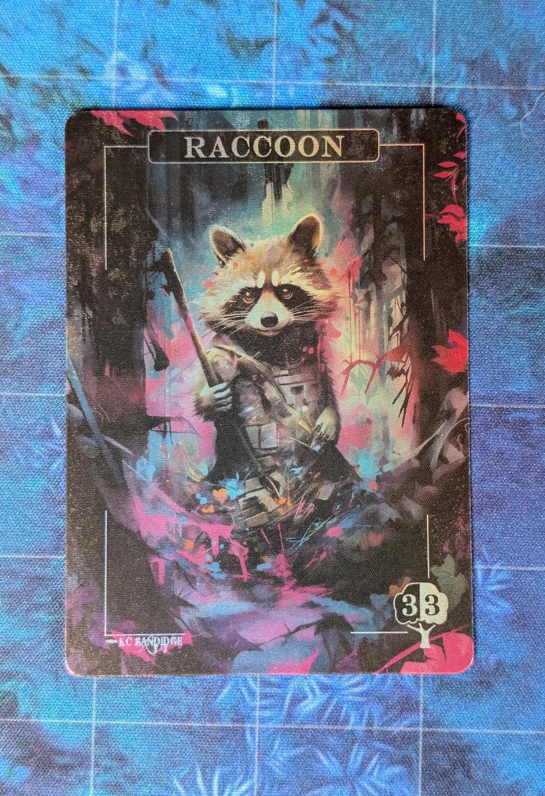 Racoon Foil Tokens - Magic Proxies - Full Art Proxy - 3 Card Pack - Etsy