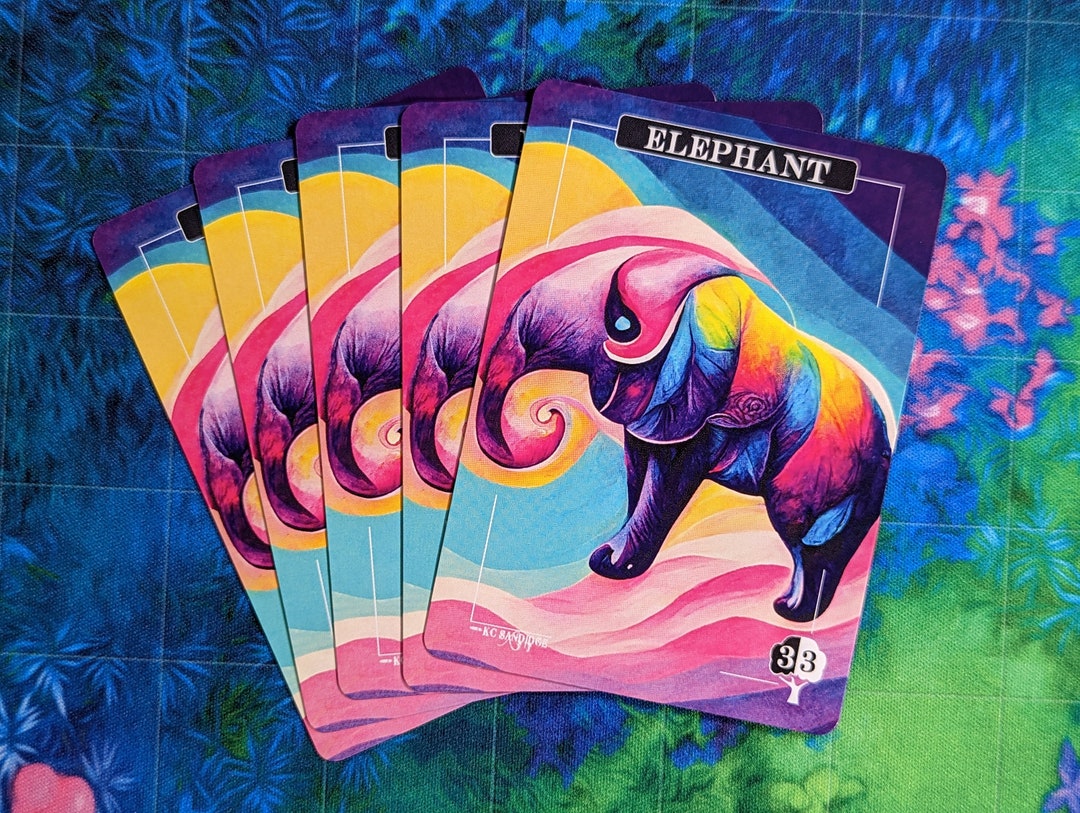 Elephant Tokens - 5 Card Pack - Etsy UK