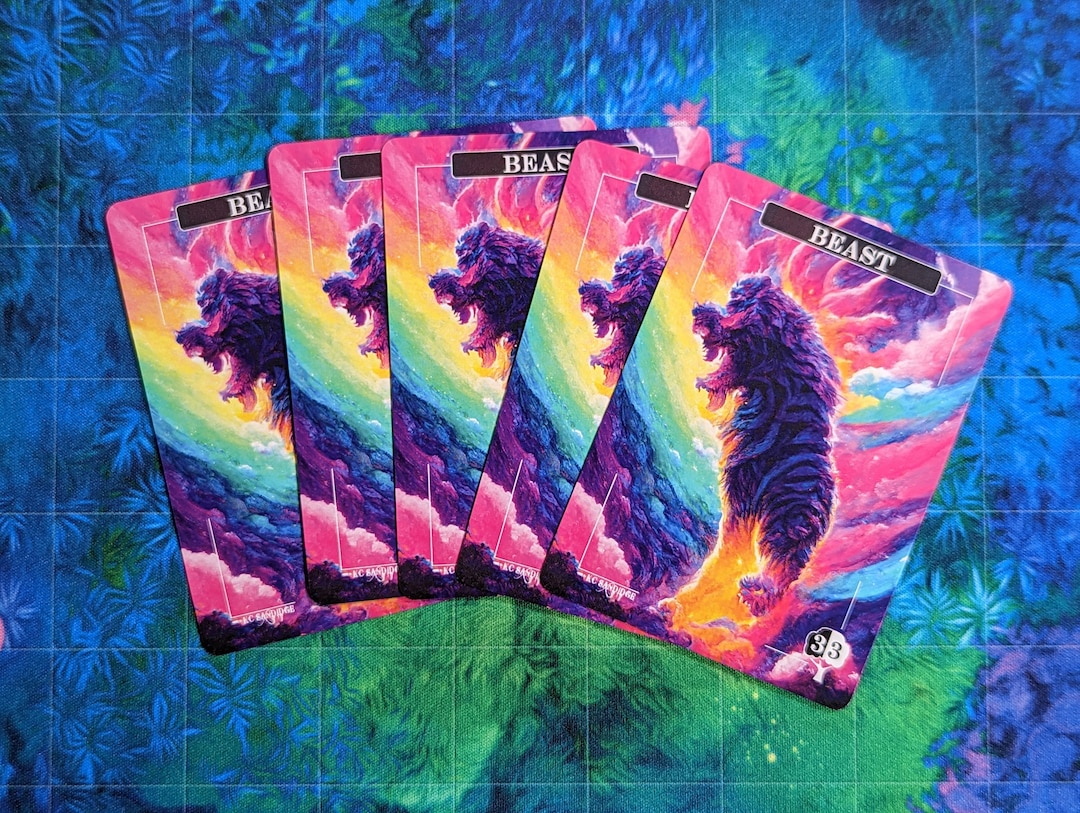 Beast Tokens - Magic Proxies - Full Art Proxy - 5 Card Pack - Etsy