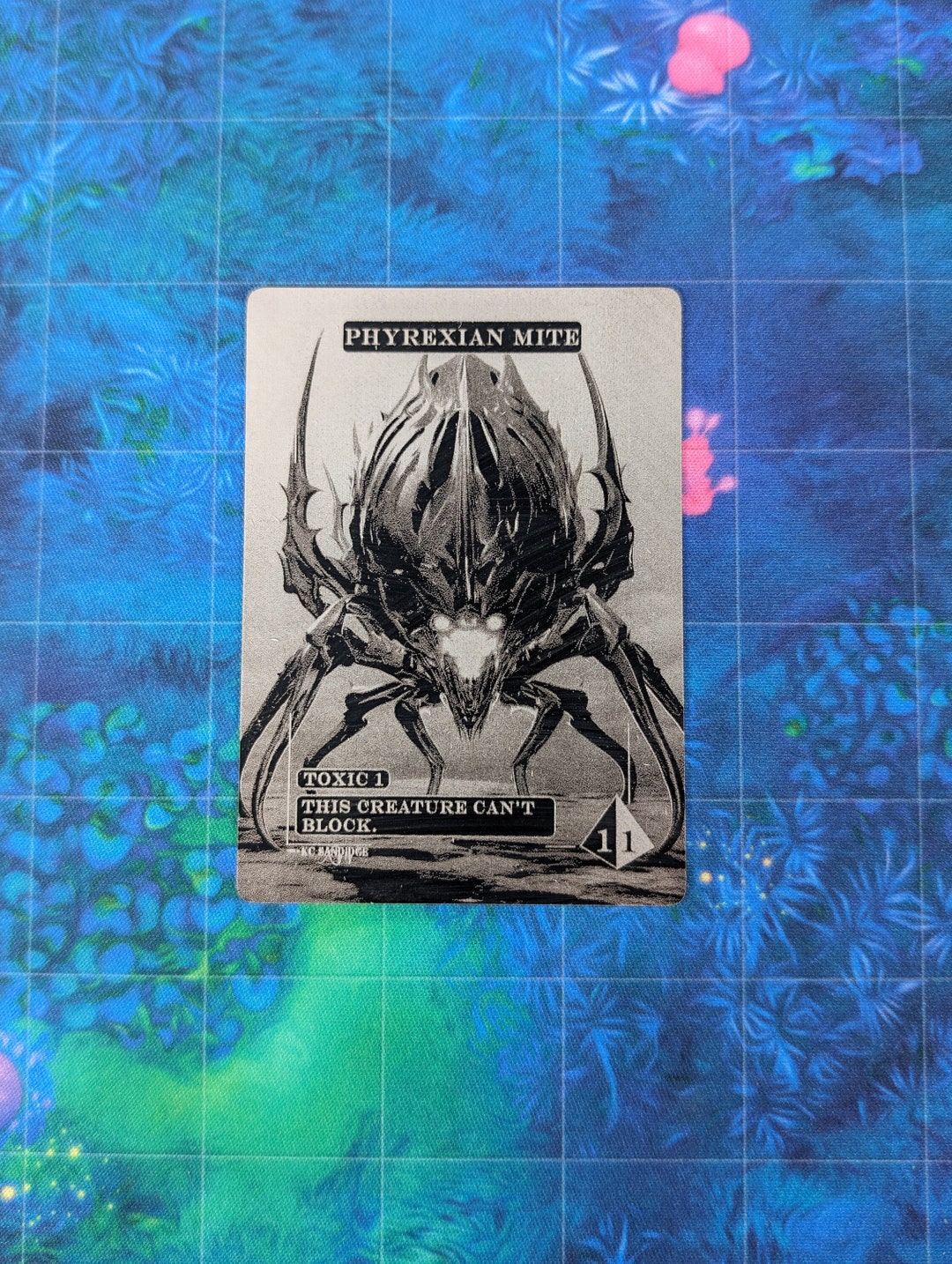 Phyrexian Mite (variant 2) Metal Token - 0.5mm Thick Aluminum Card ...