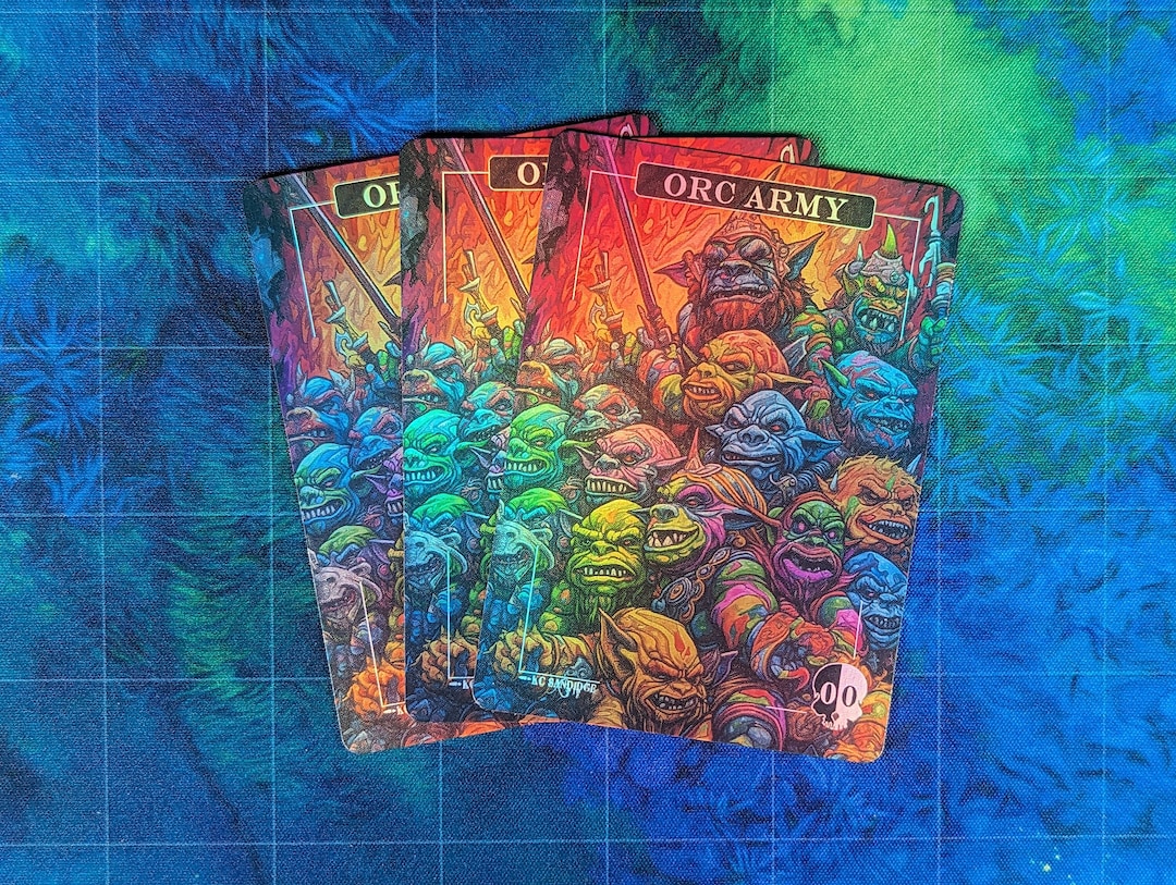 Orc Army Foil Tokens - Magic Proxies - Full Art Proxy - 3 Card Pack - Etsy