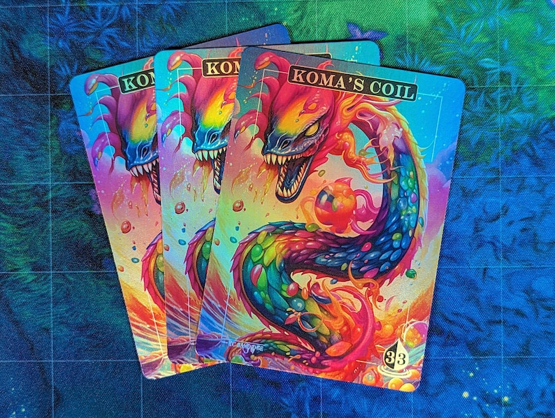Koma's Coil Foil Tokens - 3 Card Pack - Etsy UK