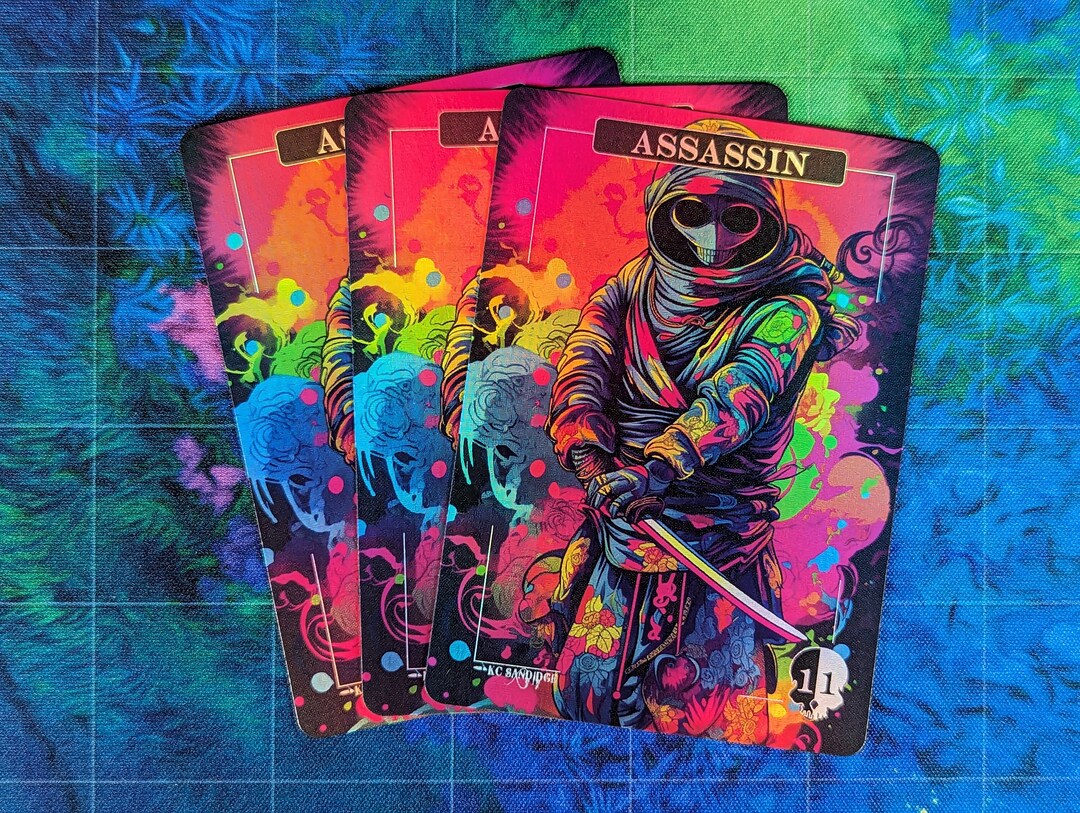 Assassin Foil Tokens - Magic Proxies - Full Art Proxy - 3 Card Pack - Etsy