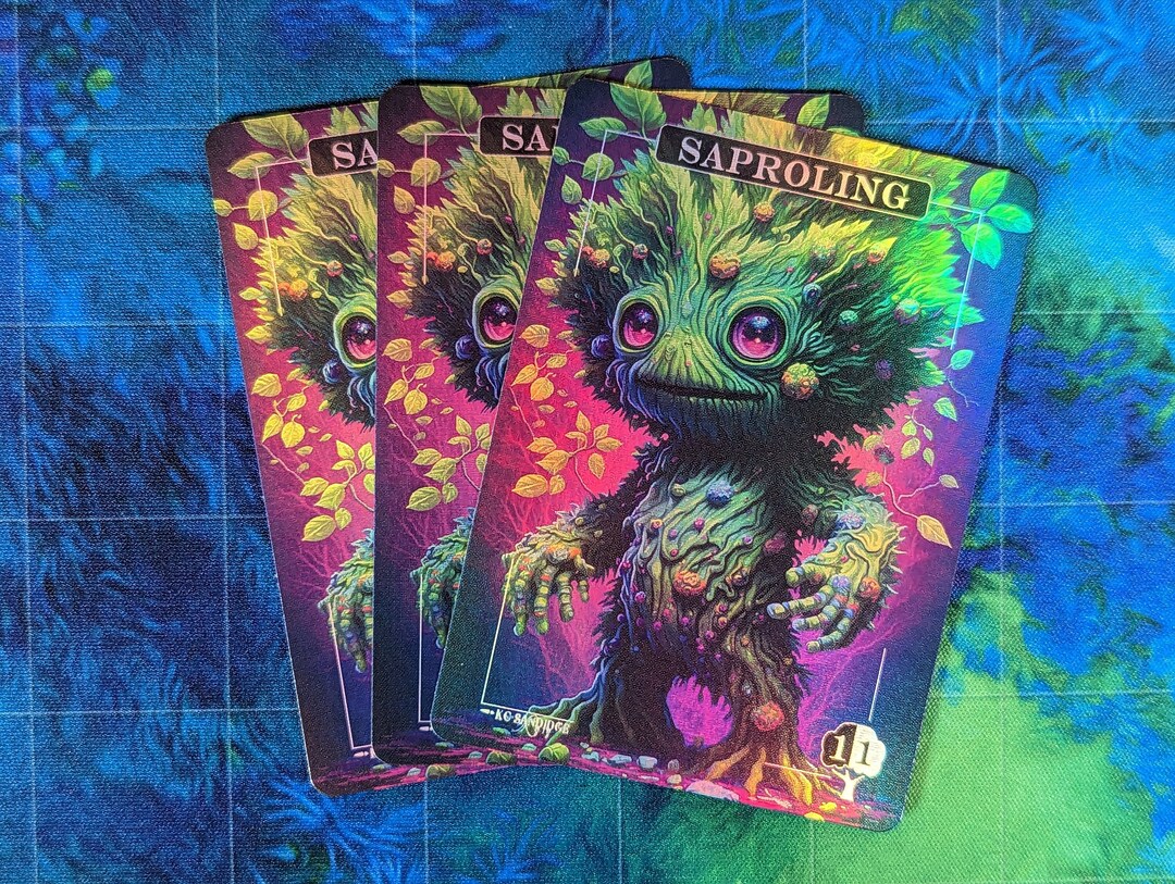Saproling Foil Tokens - 3 Card Pack - Etsy