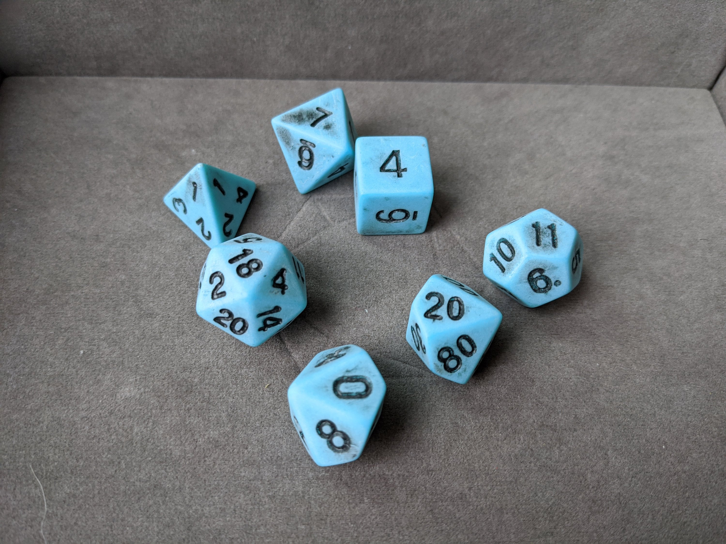 Blue Bones Dnd Dice Set Polyhedral Dice Set D&D Dice - Etsy