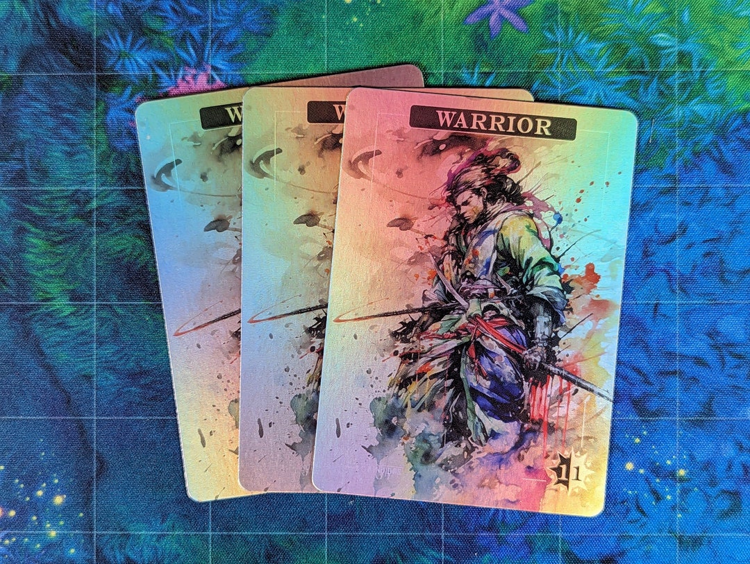 Warrior Foil Tokens - 3 Card Pack - Etsy